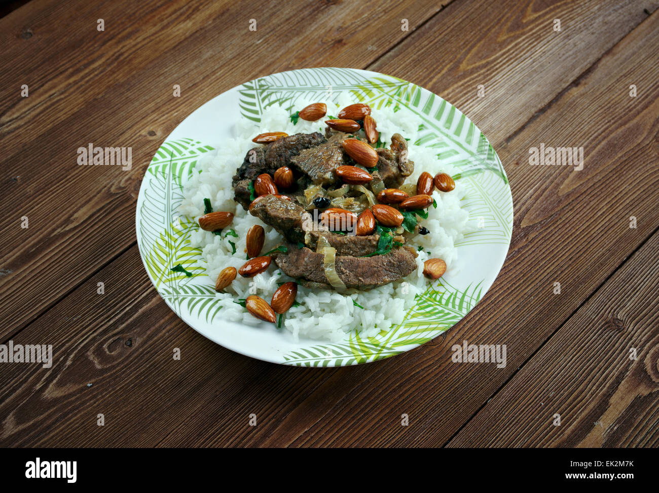 Mansaf - traditional Jordanian and Palestinian dish.made of lamb cooked ...