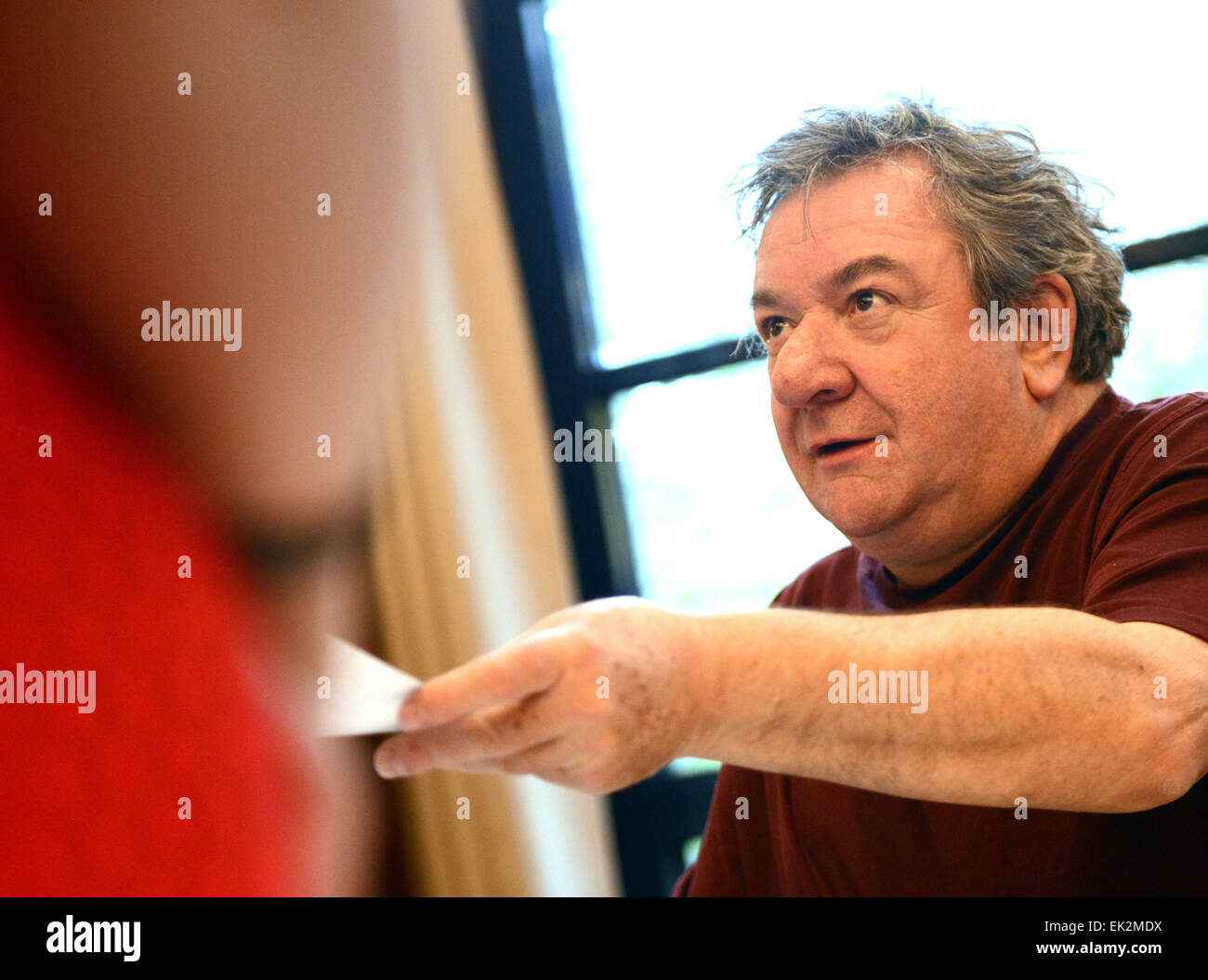 Bonn, Germany. 06th Apr, 2015. Scottish actor Ken Stott, who plays Balin in Peter Jackson's ...