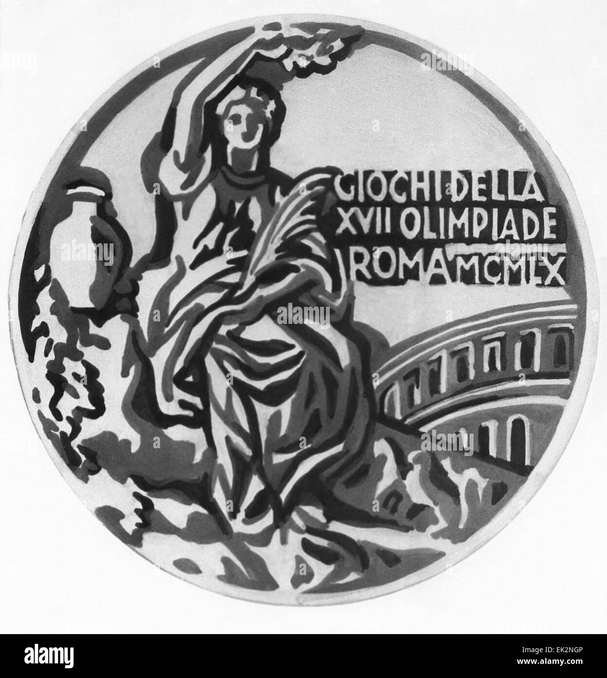 Gold Medal At The Olympic Games Rome 1960 High Resolution Stock ...