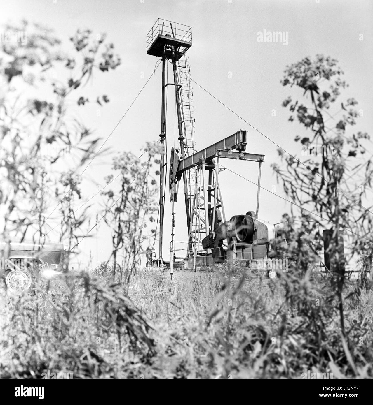 First Oil Well Black and White Stock Photos & Images - Alamy