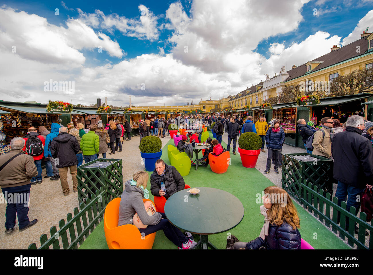 Vienna, Schoenbrunn castle, Easter Market, Ostermarkt, Austria, 13 ...