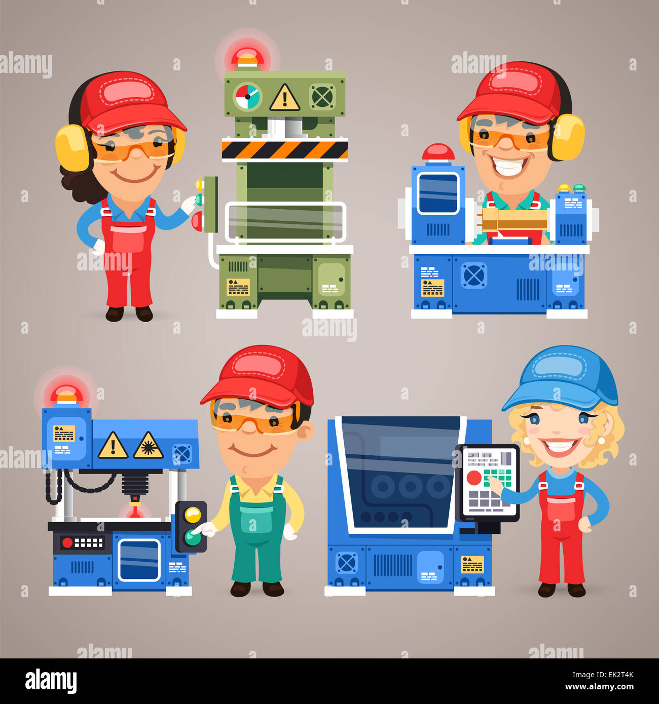 Factory Industry Workers Machines High Resolution Stock Photography and ...