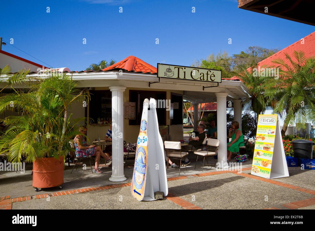 Ti Cafe in St Lucia Caribbean Stock Photo - Alamy