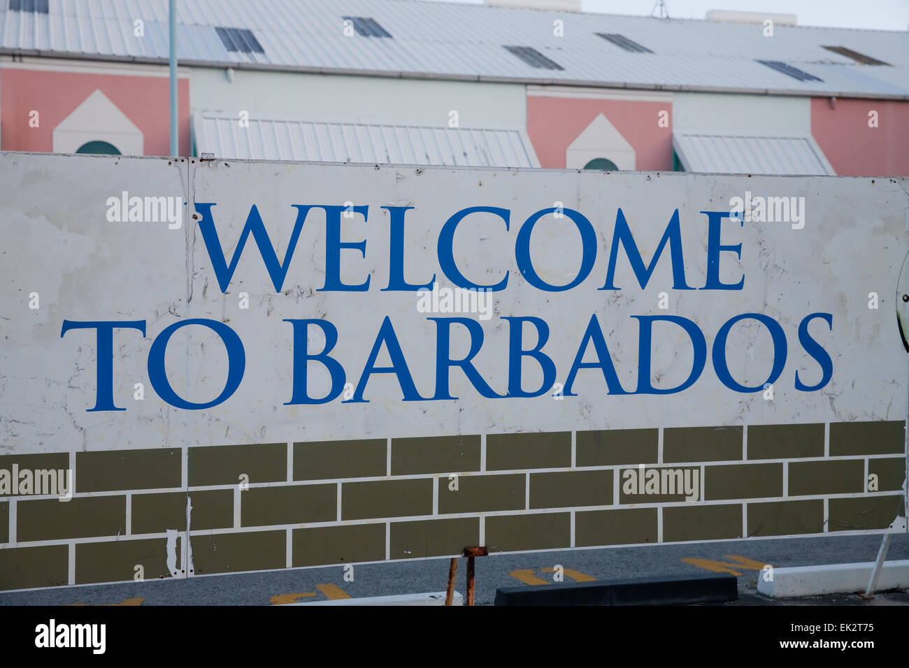 Welcome to Barbados sign Stock Photo - Alamy