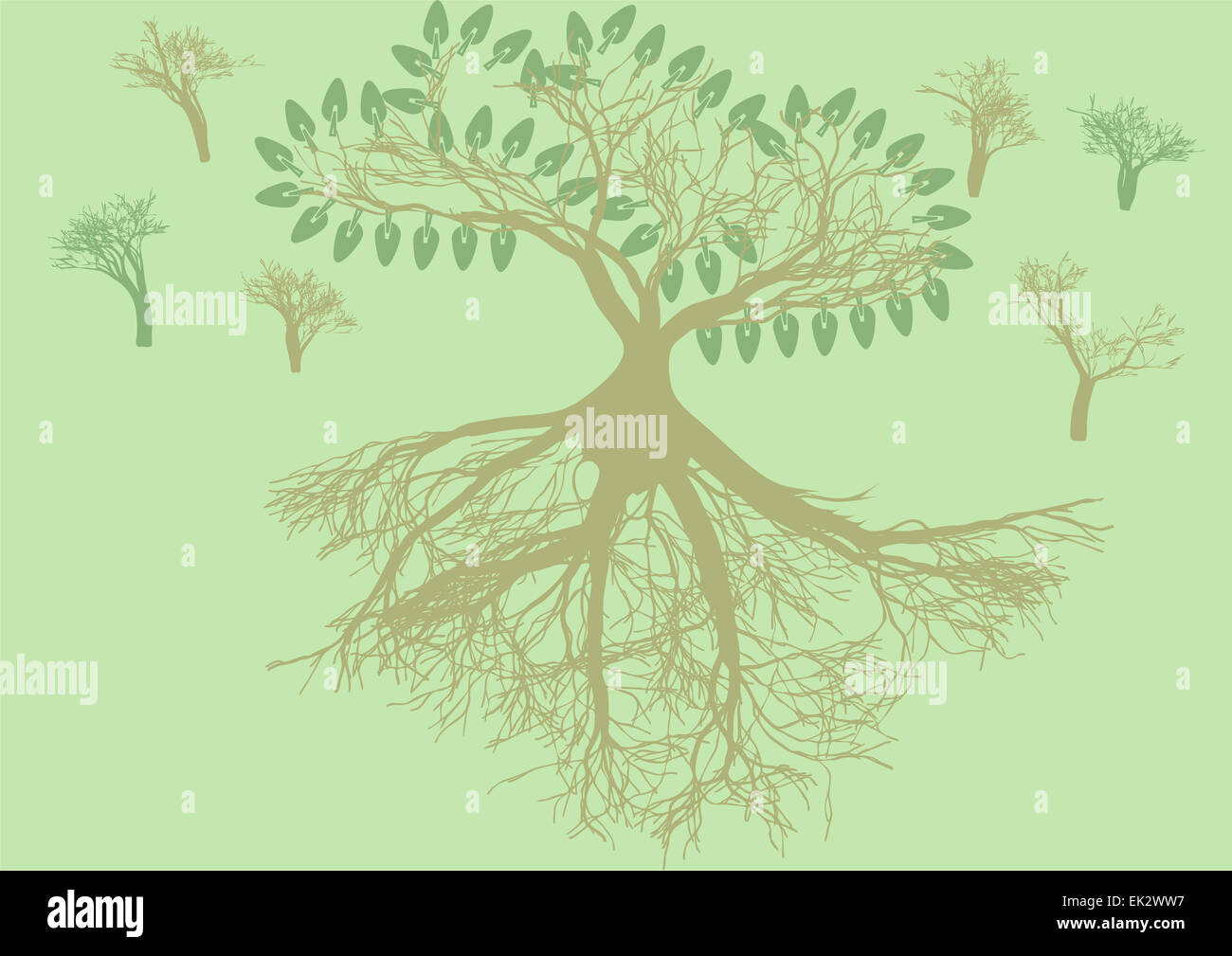 Tree root underground illustration hi-res stock photography and images ...