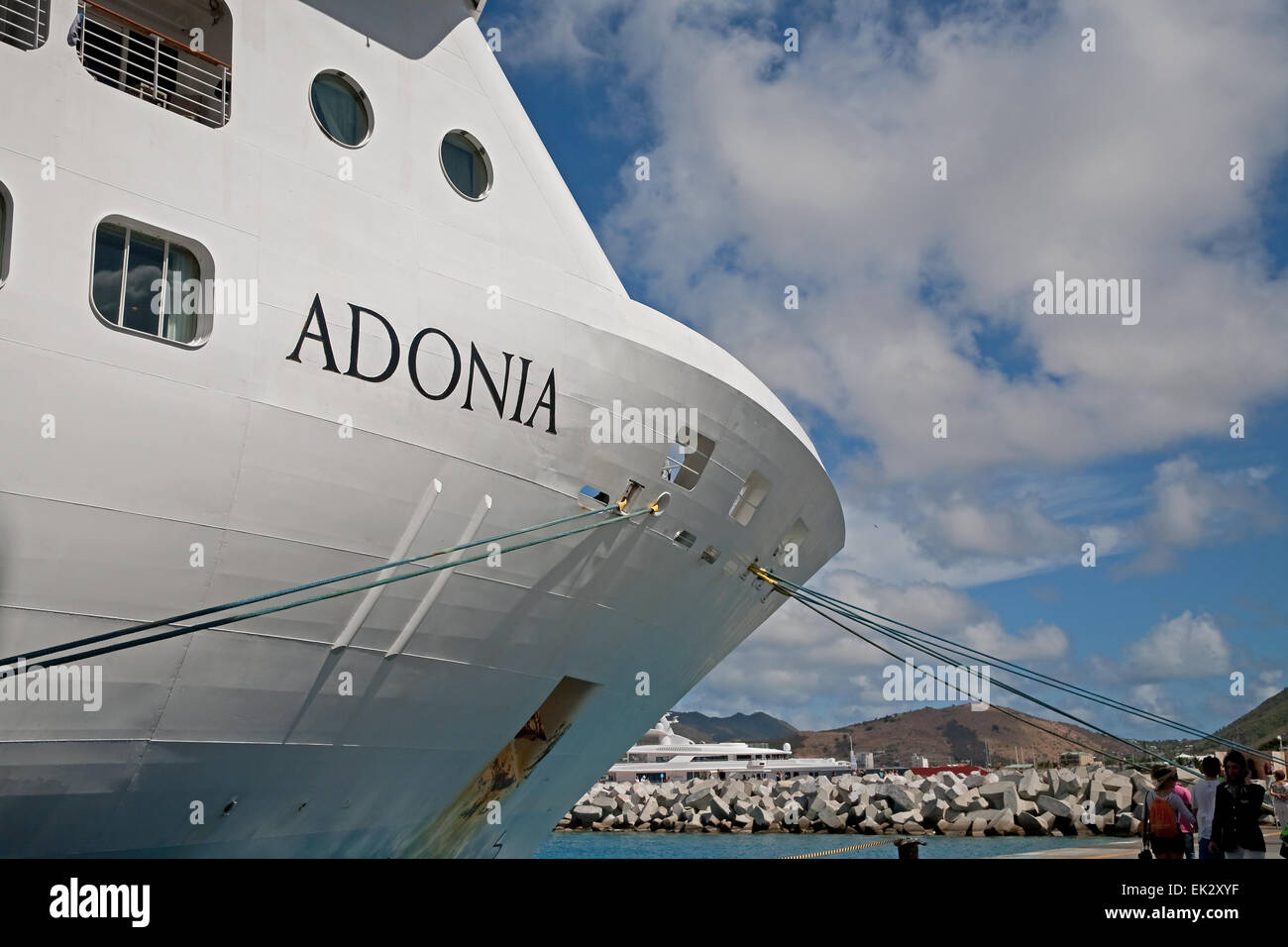 Adonia docked in St Maarten Stock Photo - Alamy