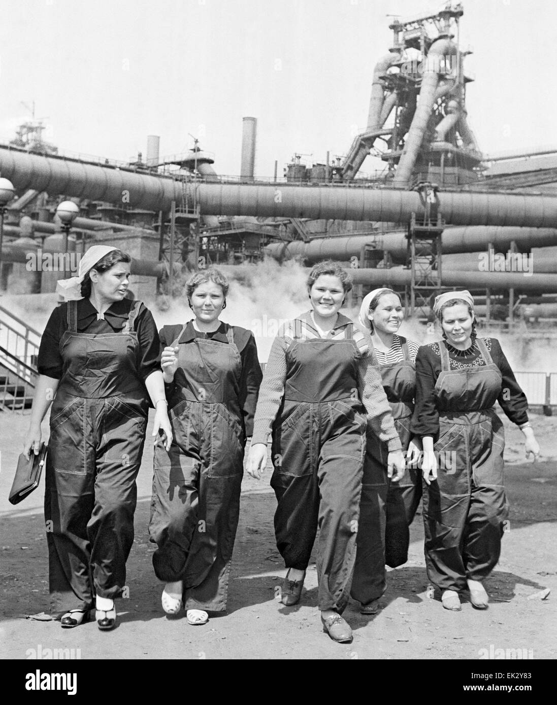 Worker Factory Ussr Black and White Stock Photos & Images - Alamy