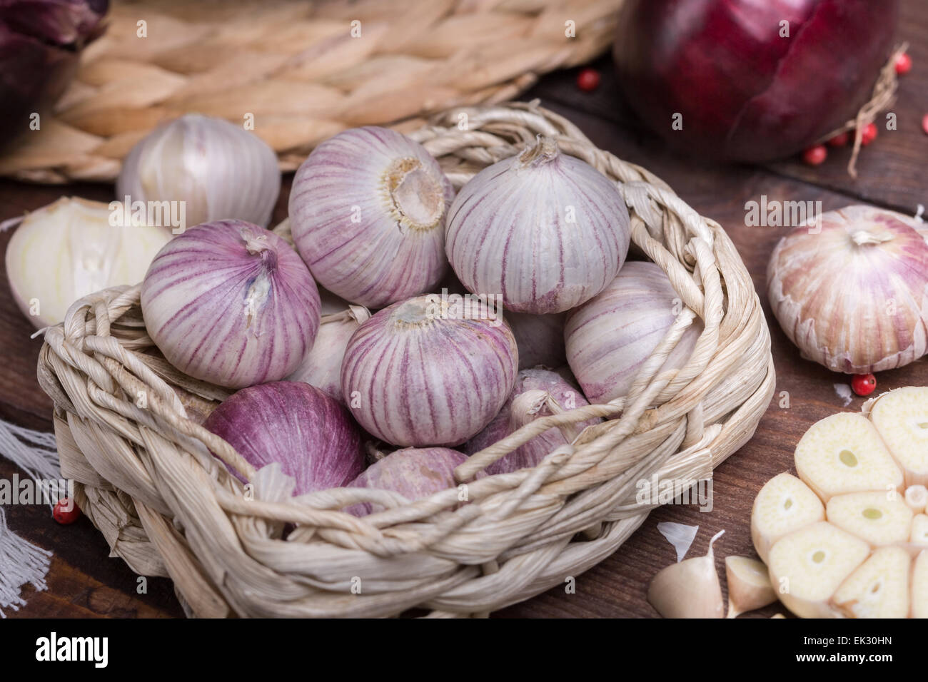 garlik and onions Stock Photo - Alamy