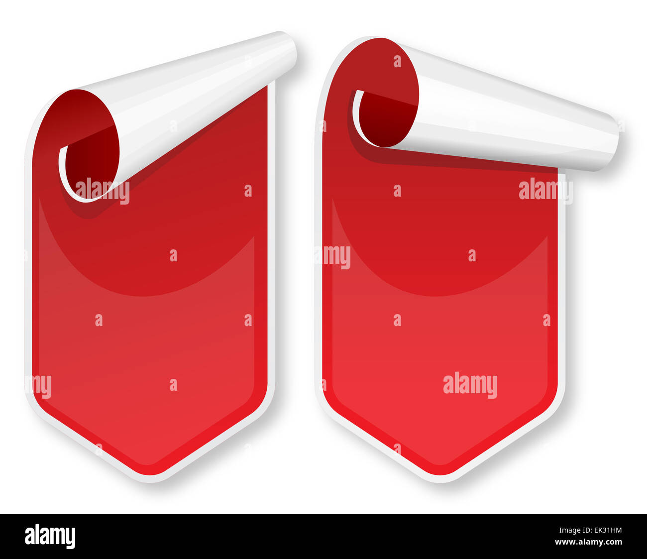 Collection of red packing stickers. Vector illustration Stock Photo - Alamy