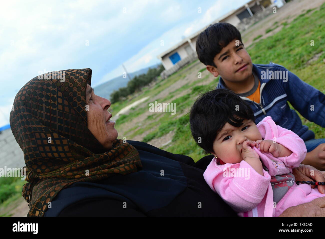 portrait of refugees living homeless in Turkey. 2.4.2015 Reyhanli ...
