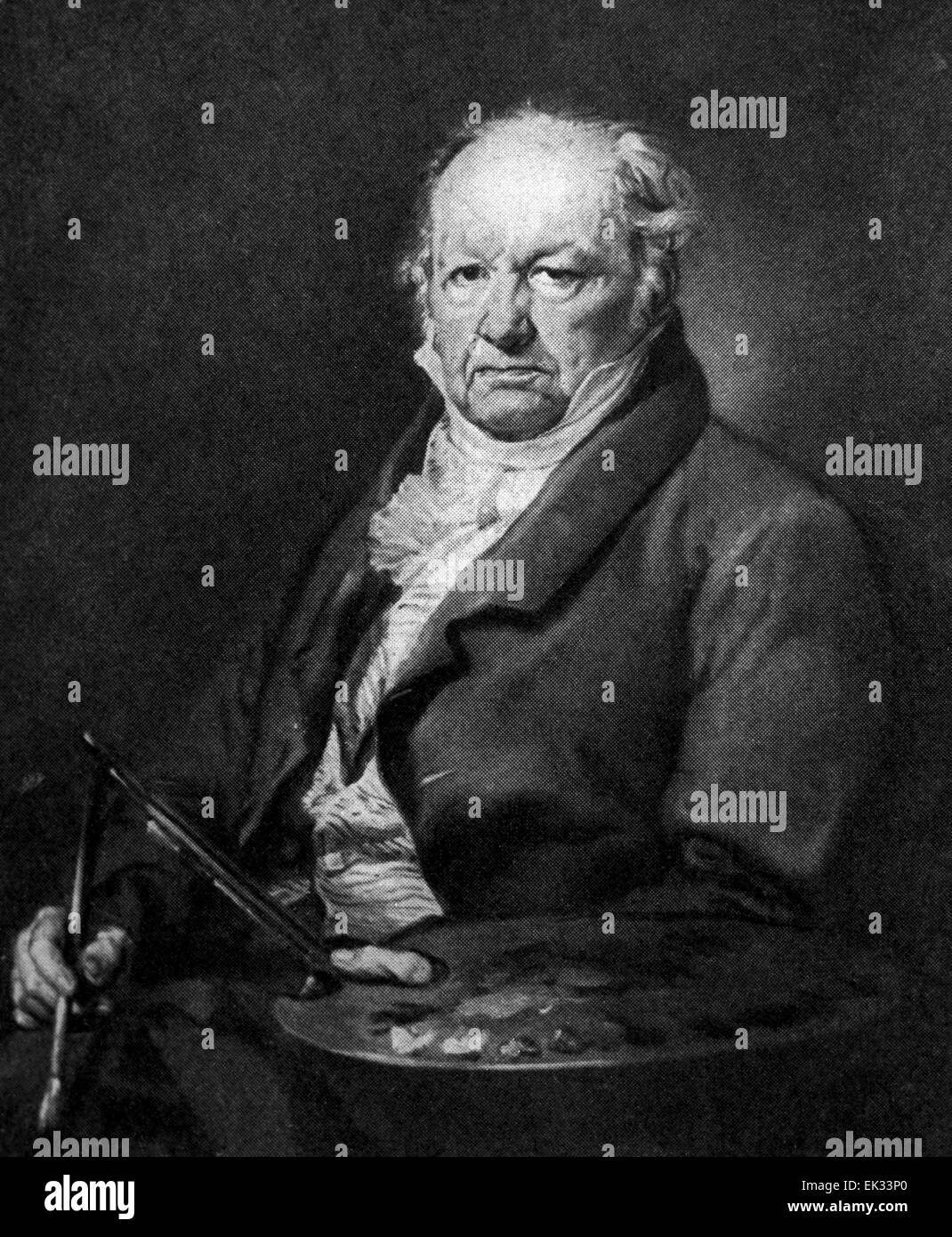 Self Portrait Goya Black and White Stock Photos & Images - Alamy