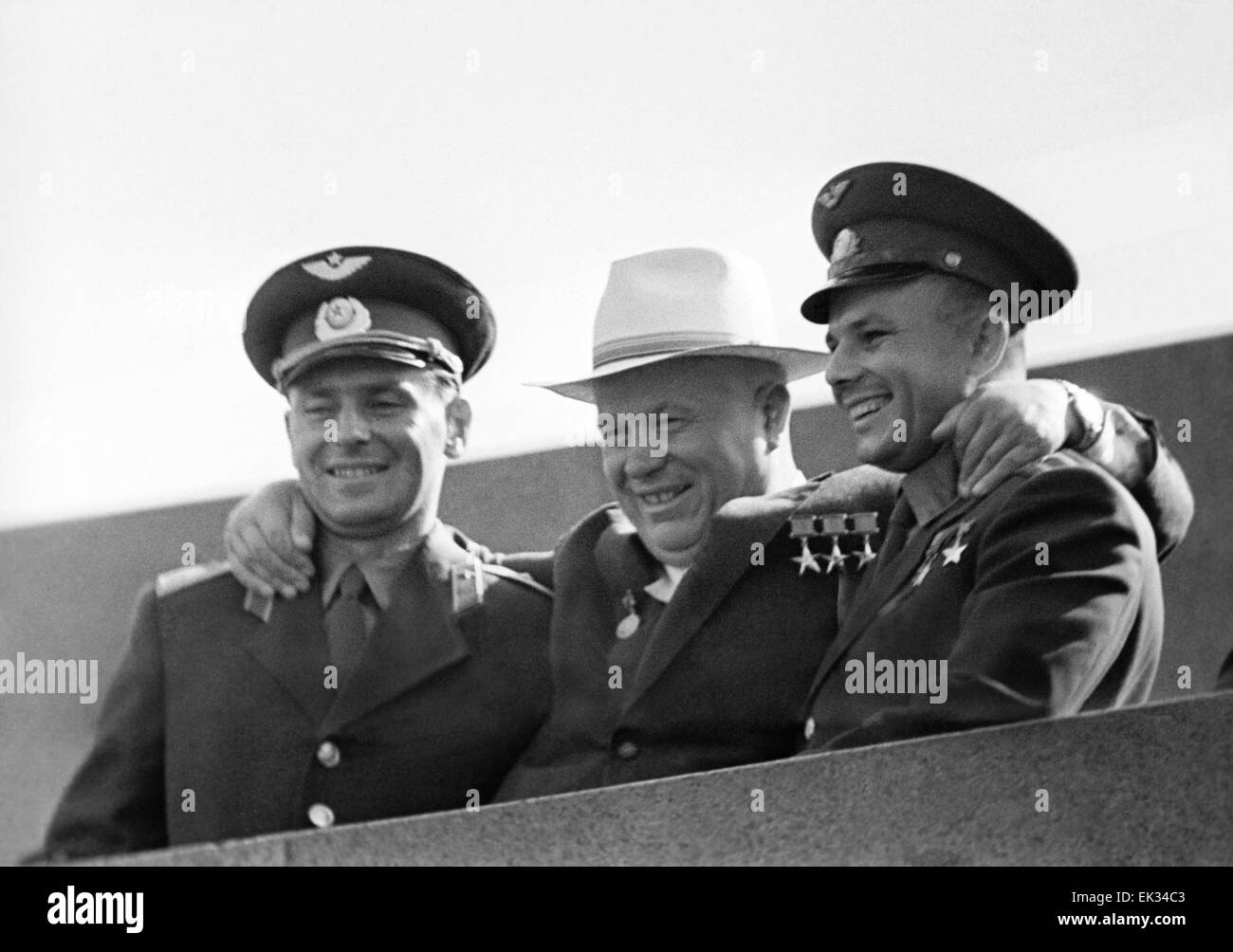 Soviet Cosmonaut German Titov Black and White Stock Photos & Images - Alamy