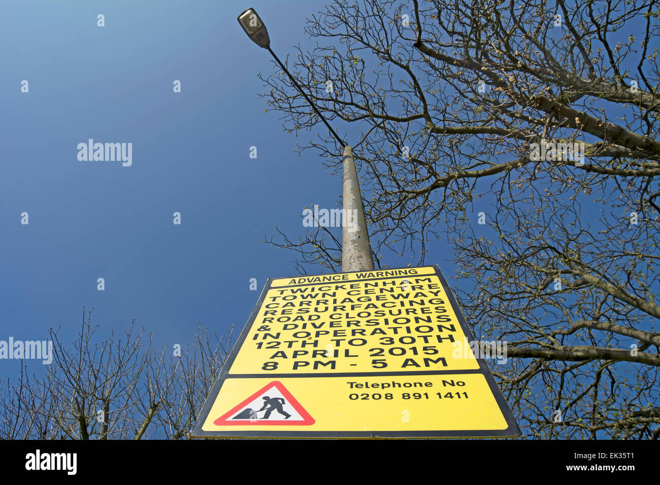 Advance warning sign hi-res stock photography and images - Alamy