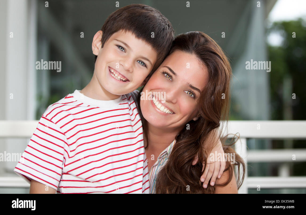 Mother and son Stock Photo - Alamy