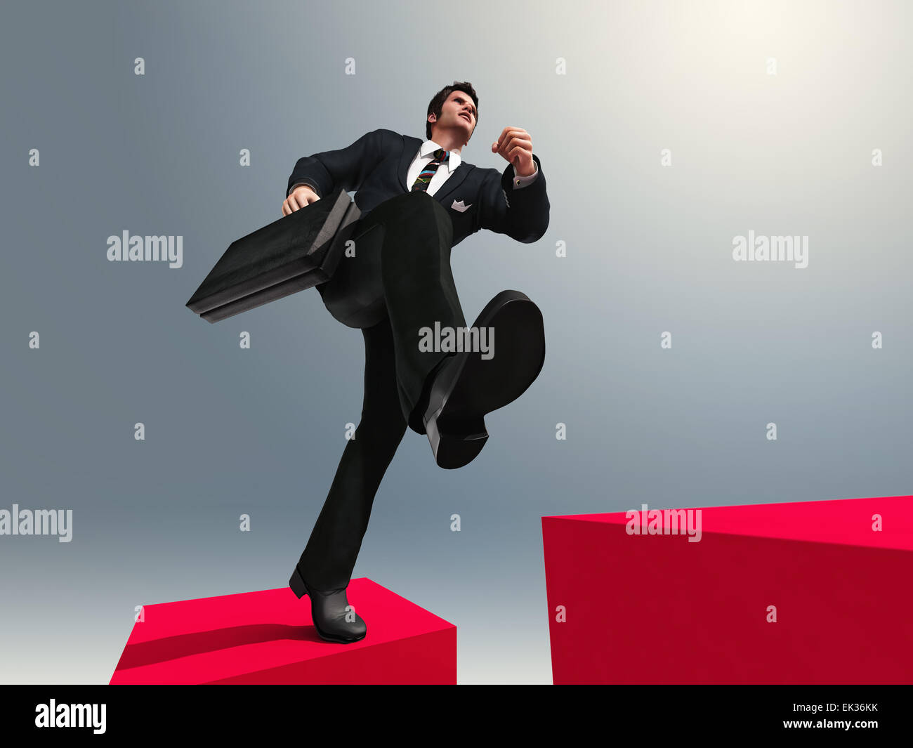 businessman running up the stairs Stock Photo - Alamy