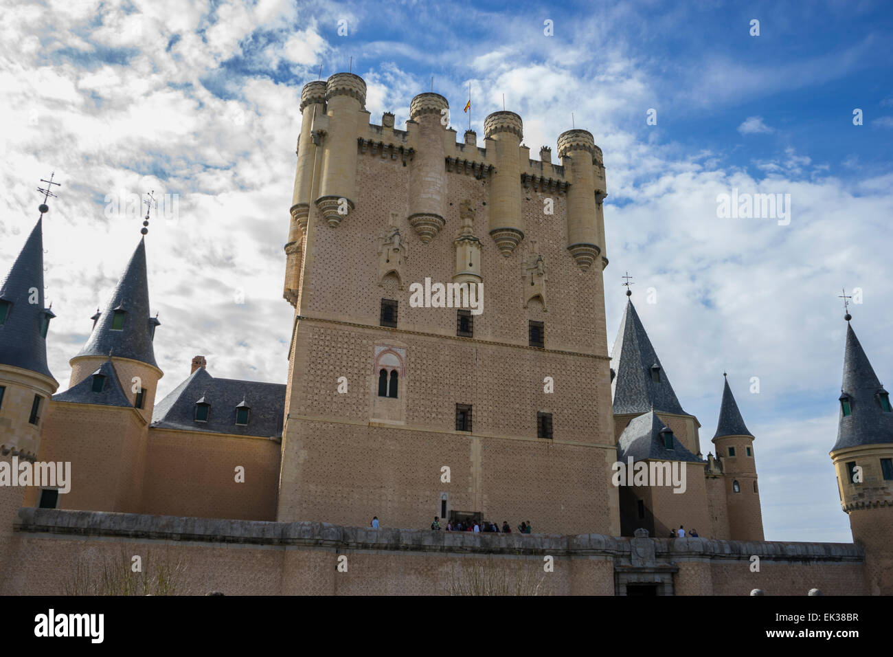 alcazar castle city of Segovia, Spain. Old town of Roman origin Stock ...