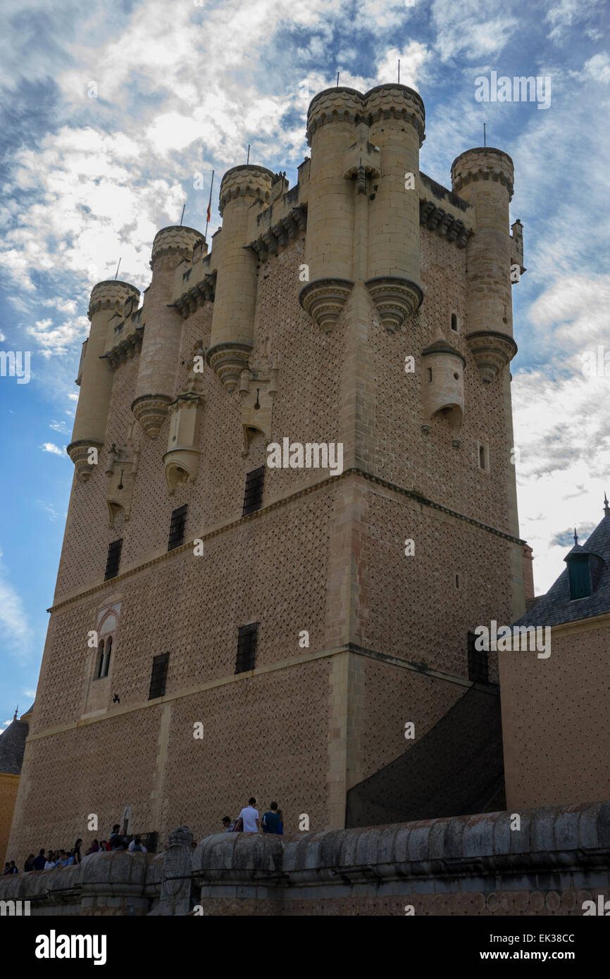 alcazar castle city of Segovia, Spain. Old town of Roman origin Stock ...