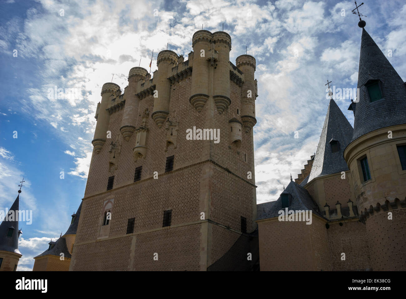 alcazar castle city of Segovia, Spain. Old town of Roman origin Stock ...