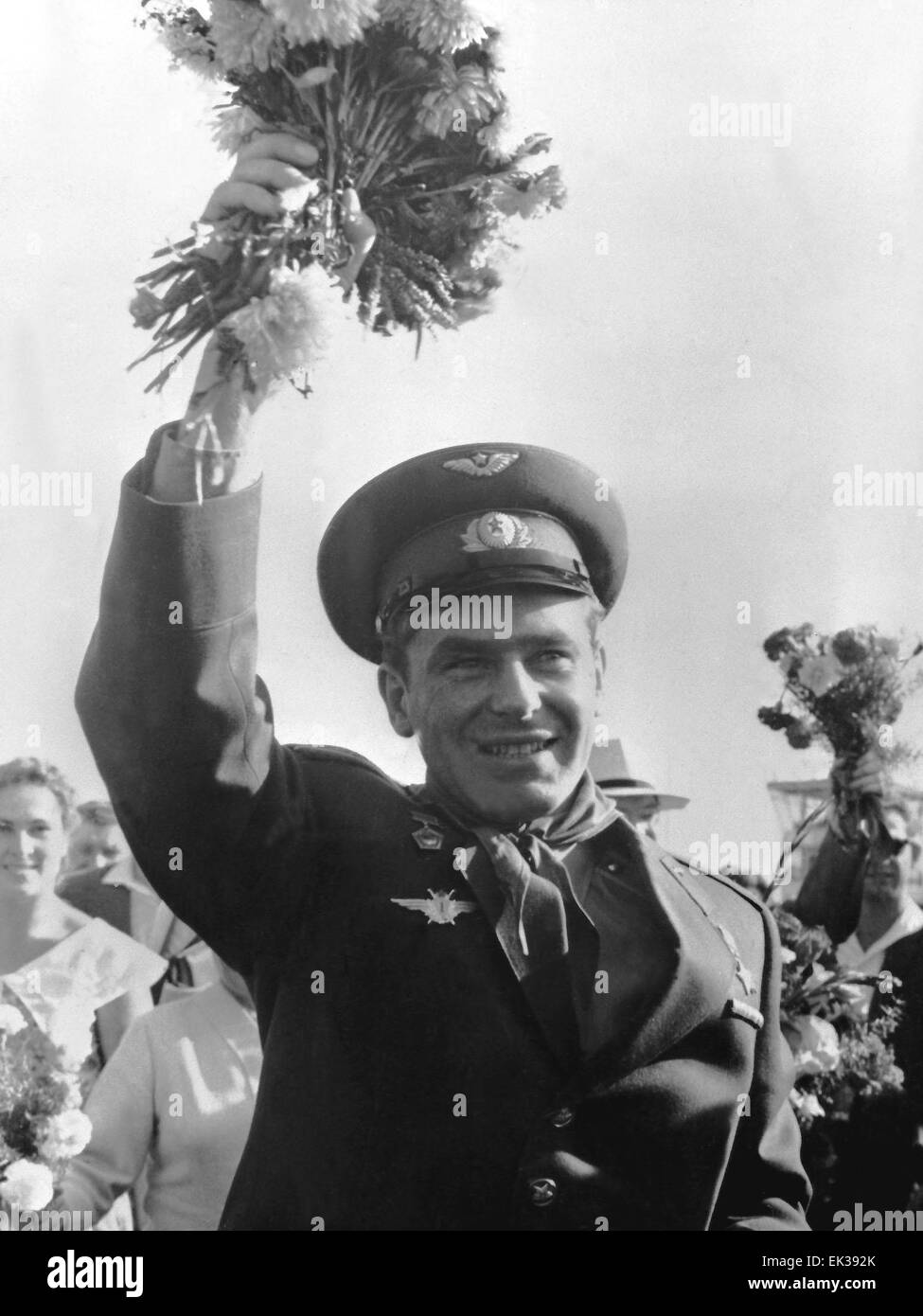 Soviet Cosmonaut German Titov Black and White Stock Photos & Images - Alamy