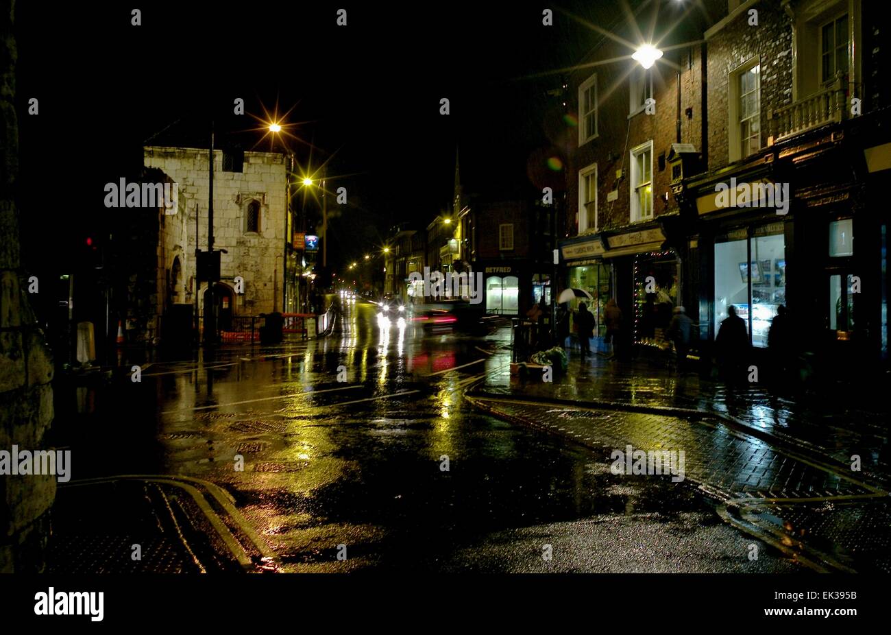 Night photograph in York City Centre Stock Photo - Alamy
