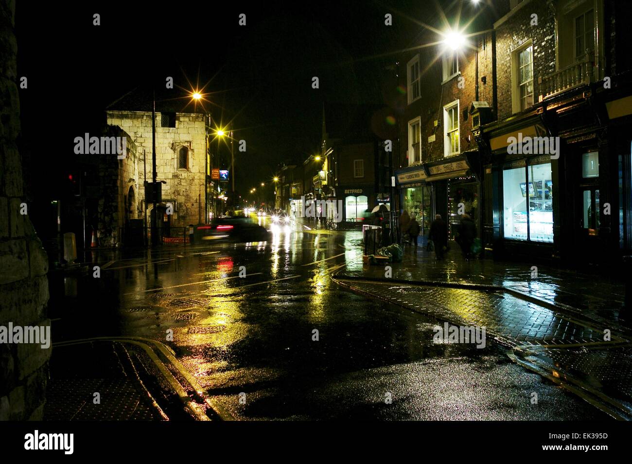 Night photograph in York City Centre Stock Photo - Alamy