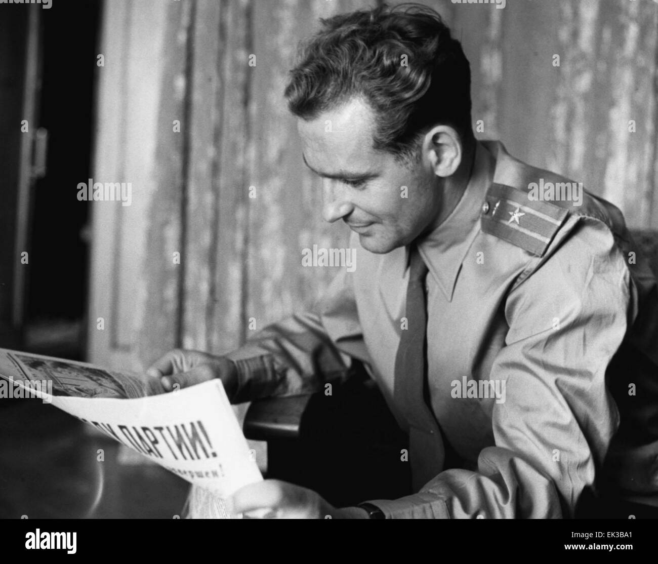 Soviet Cosmonaut German Titov Black and White Stock Photos & Images - Alamy