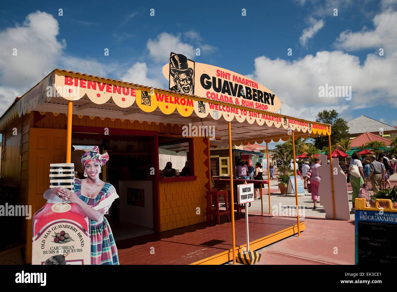 Guavaberry Colada and rum shop in St Maarten Stock Photo - Alamy