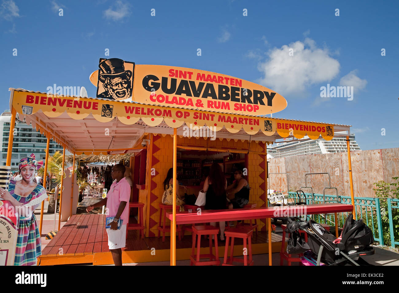 Guavaberry Colada and rum shop in St Maarten Stock Photo - Alamy