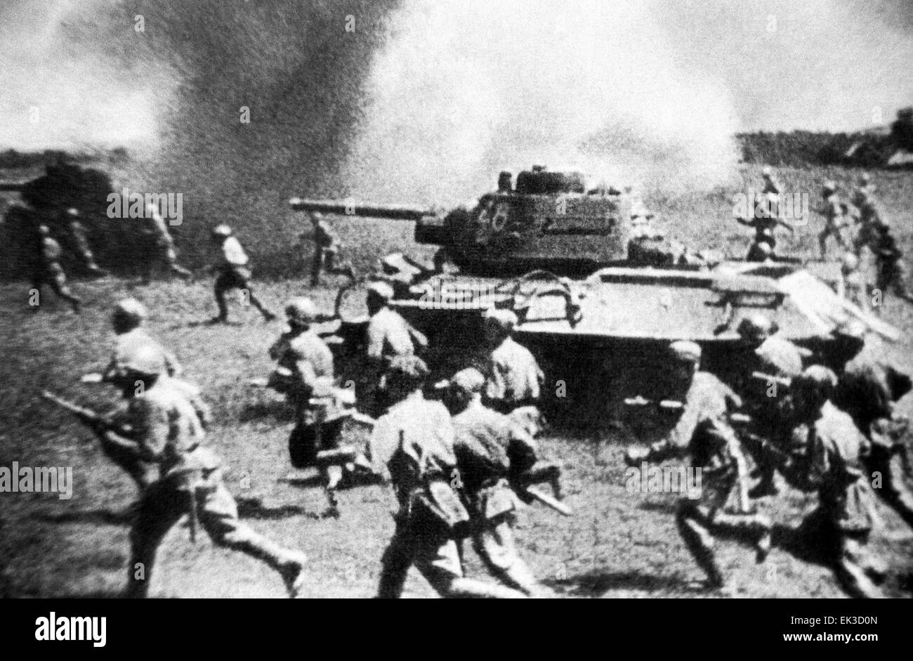 Soviet Infantry Attack Black and White Stock Photos & Images - Alamy