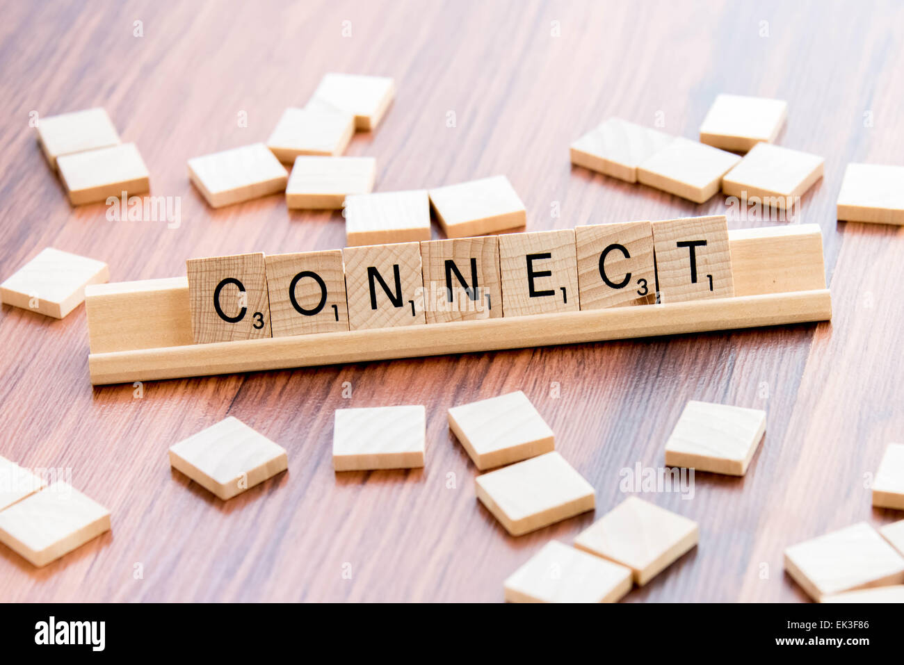 April 4, 2015: Houston, TX, USA - Scrabble Word Game wood tiles ...