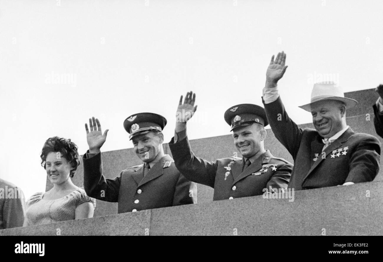 Soviet Cosmonaut German Titov Black and White Stock Photos & Images - Alamy