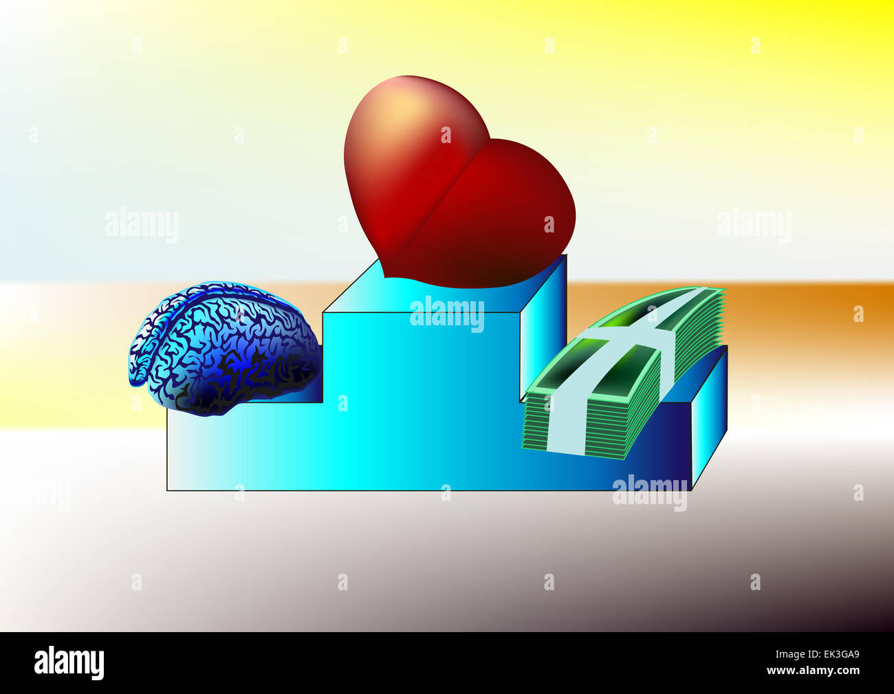 Heart brain hi-res stock photography and images - Alamy