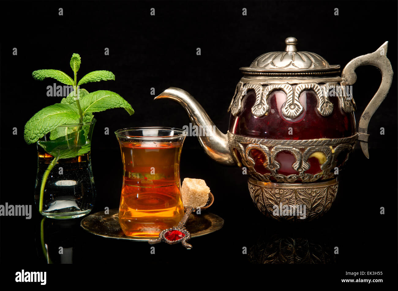 Mint tea is a traditional Arabian refreshing drink Stock Photo - Alamy