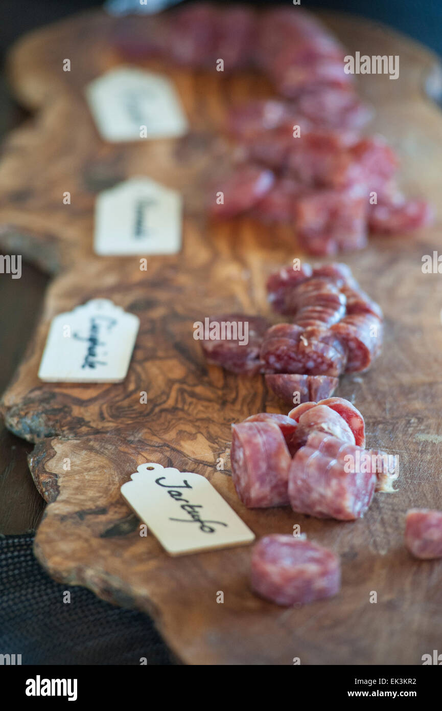 A selection of cold meats Stock Photo - Alamy