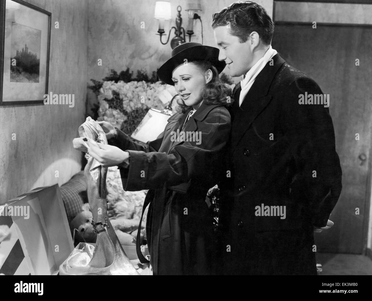 Ginger Rogers, Dennis Morgan, on-set of the Film, "Kitty Foyle, 1940 ...