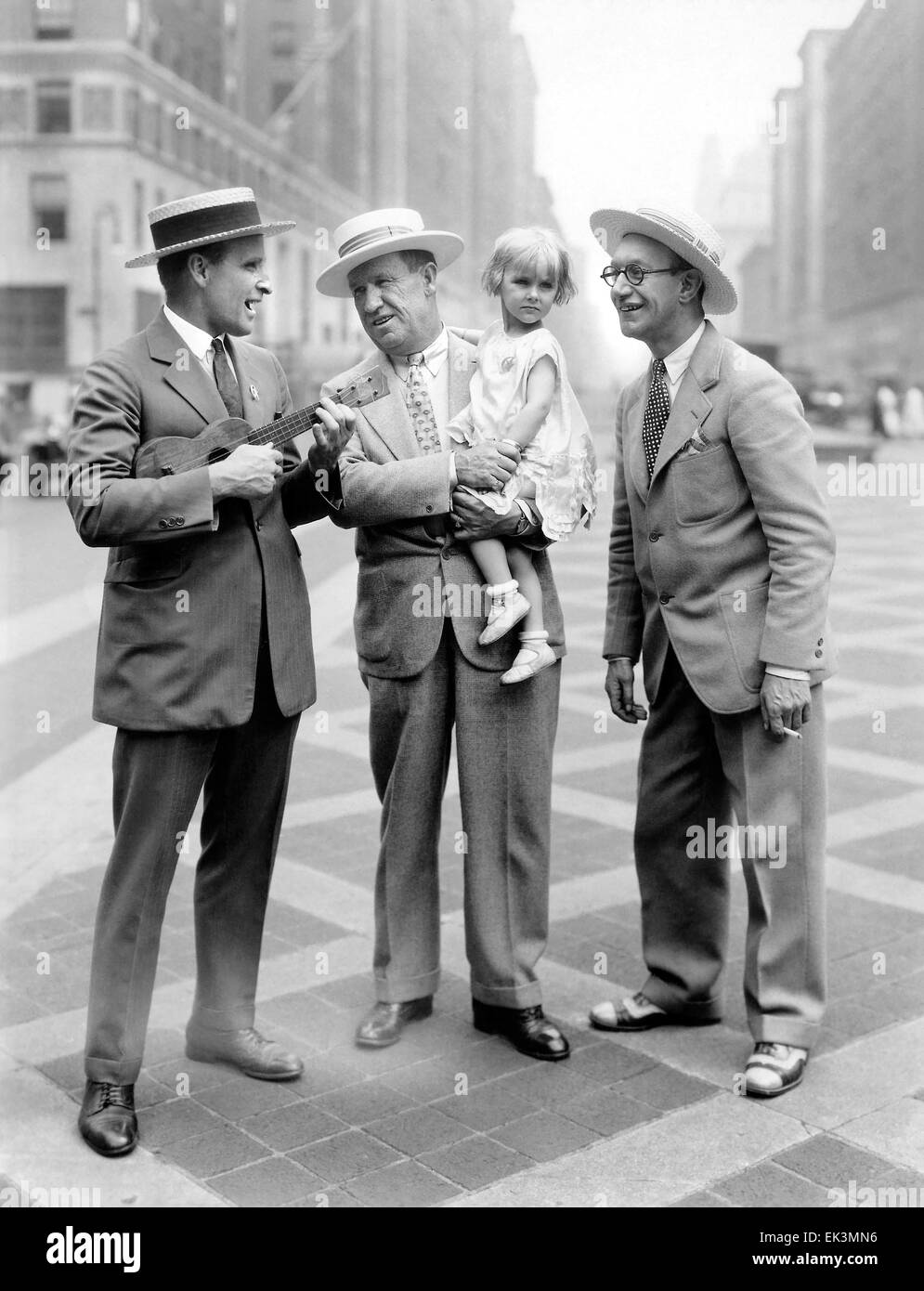 Dick Konter, (aka Ukulele Dick), Entertaining Pathe Film Executives ...