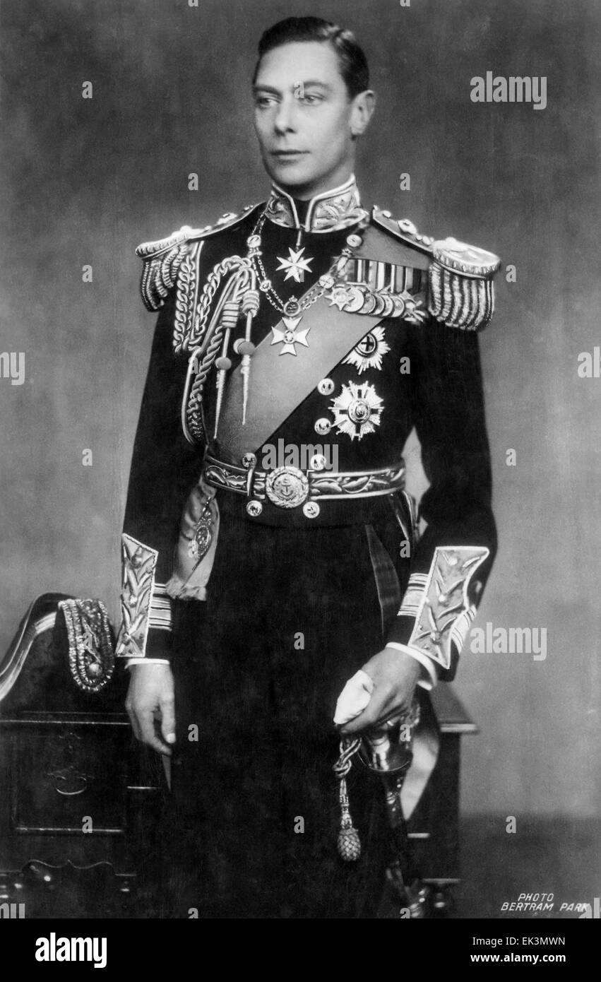 King George VI, of United Kingdom, Portrait, circa late 1930's Stock ...