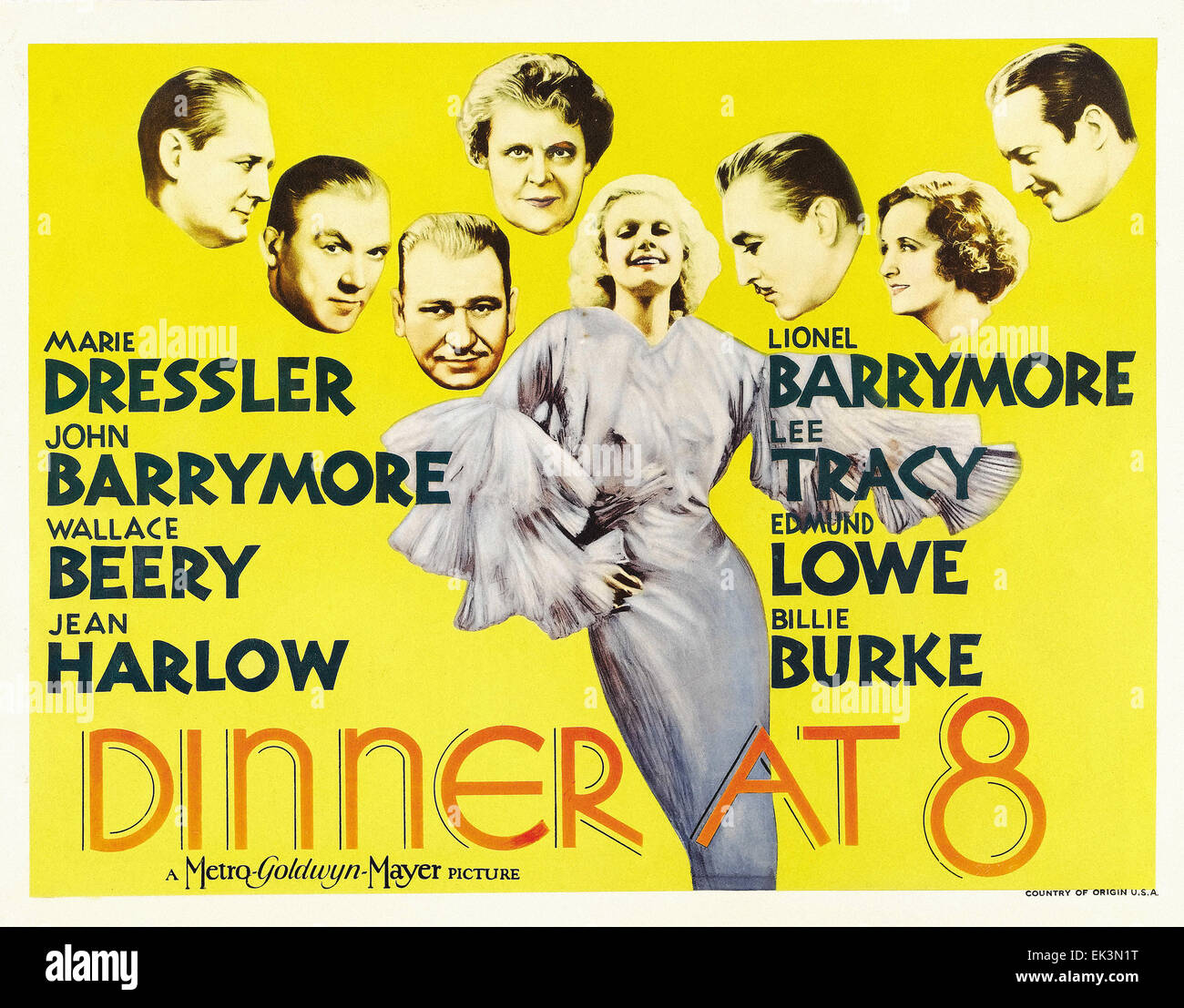 Dinner at Eight- Movie Poster Stock Photo - Alamy