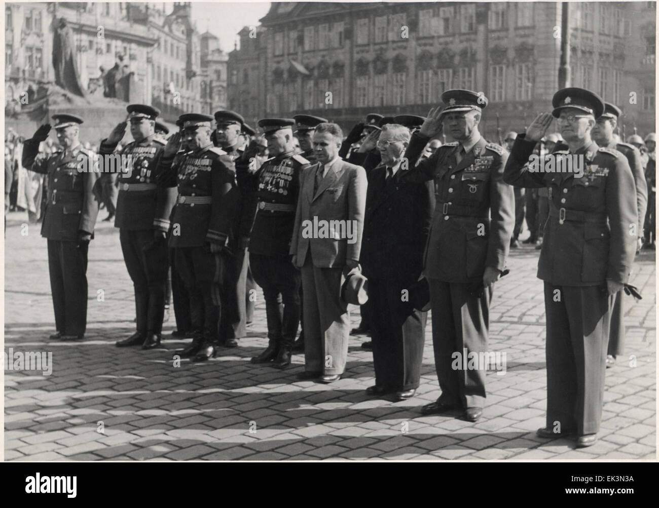 Soviet military generals and leaders of the Communist Party of ...