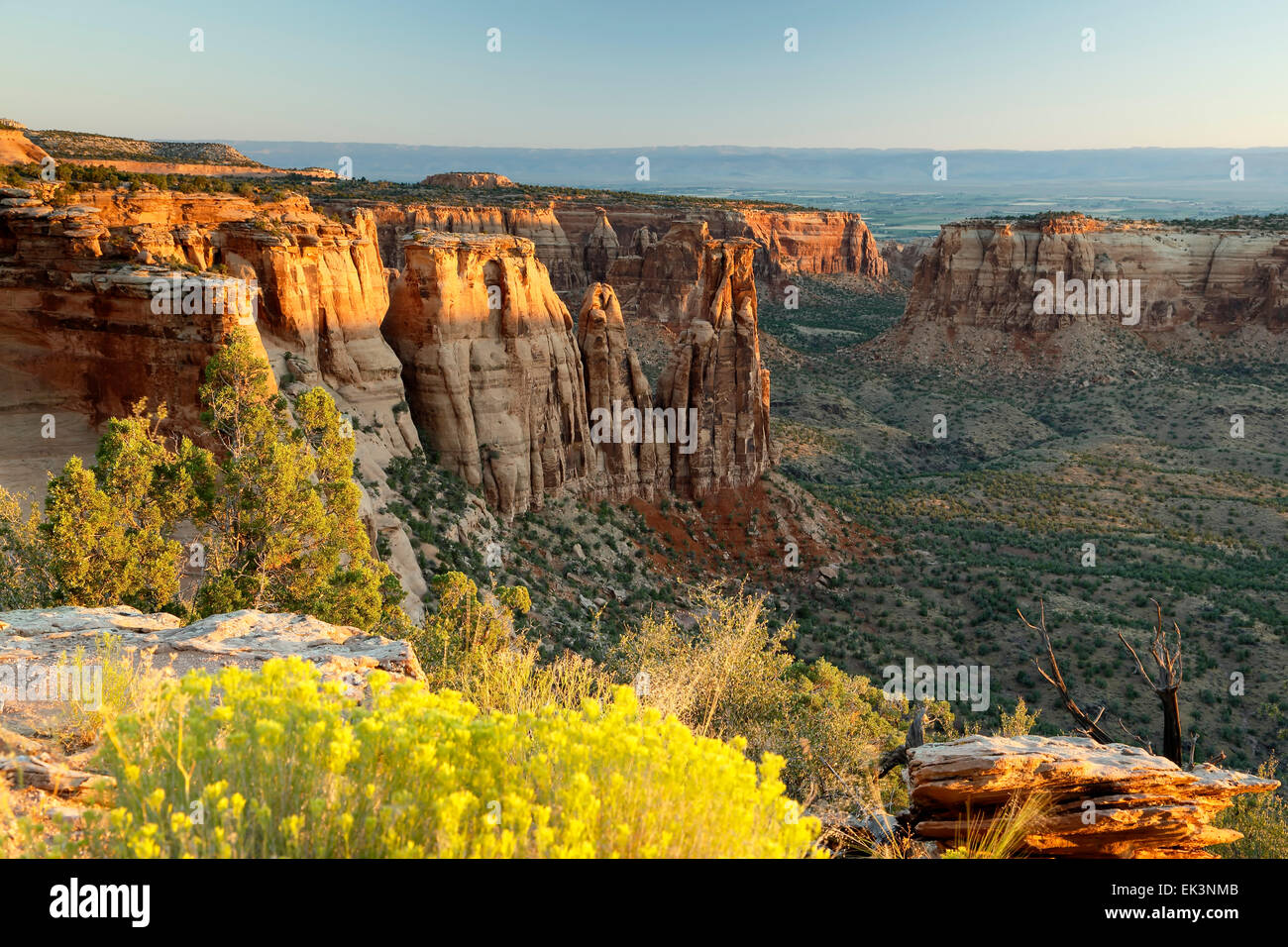 Sandstone monuments and formations from Monument Canyon View, Colorado ...