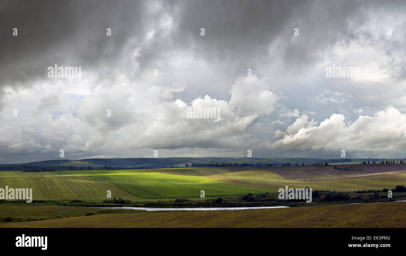 Wheat field landscape during storm hi-res stock photography and images ...