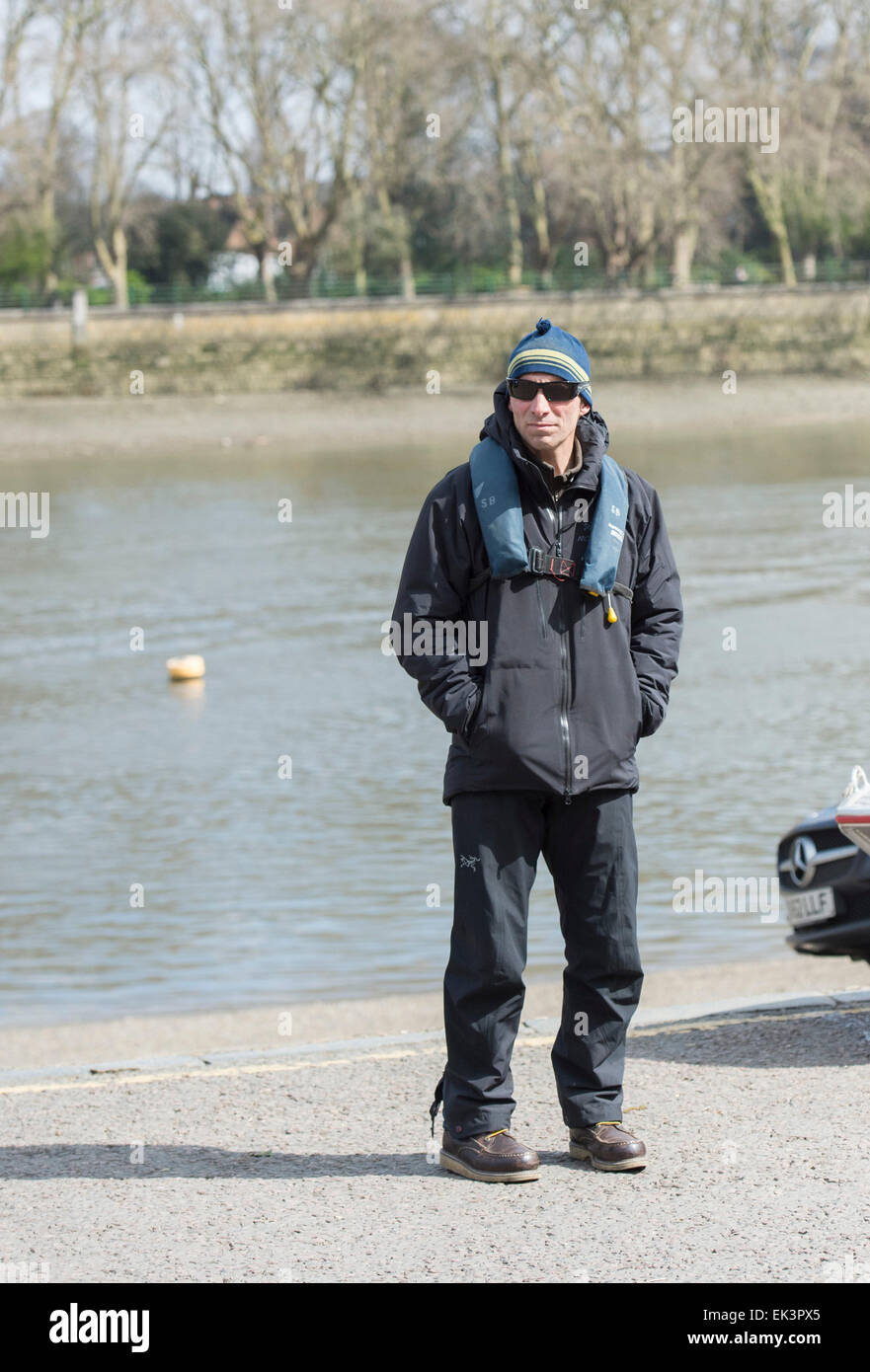 River Thames, London. 6th April, 2015. Oxford University Boat Club ...