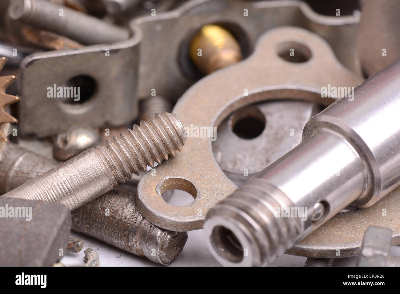 Different screws and other parts, close up Stock Photo - Alamy
