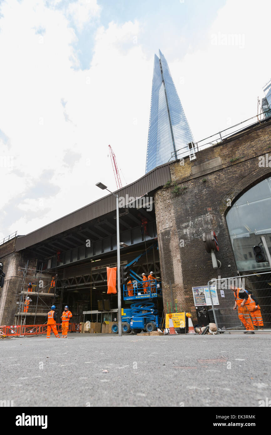 London, UK. 5th April 2015. Construction work taking place at London ...
