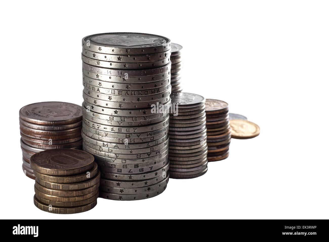 Soviet and Russian coins Stock Photo - Alamy