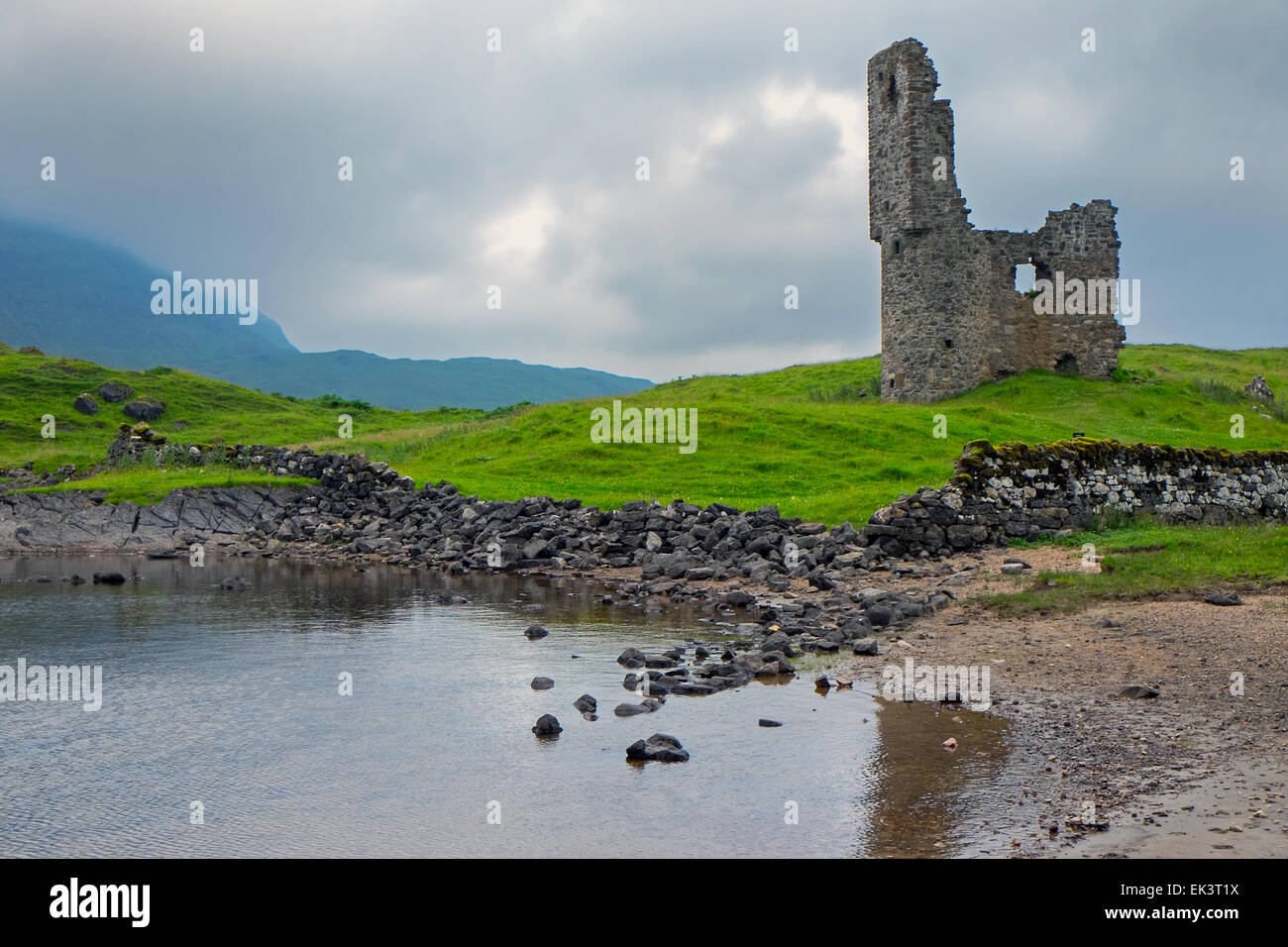 The ruin of Ardveck castle in Scotland Stock Photo - Alamy