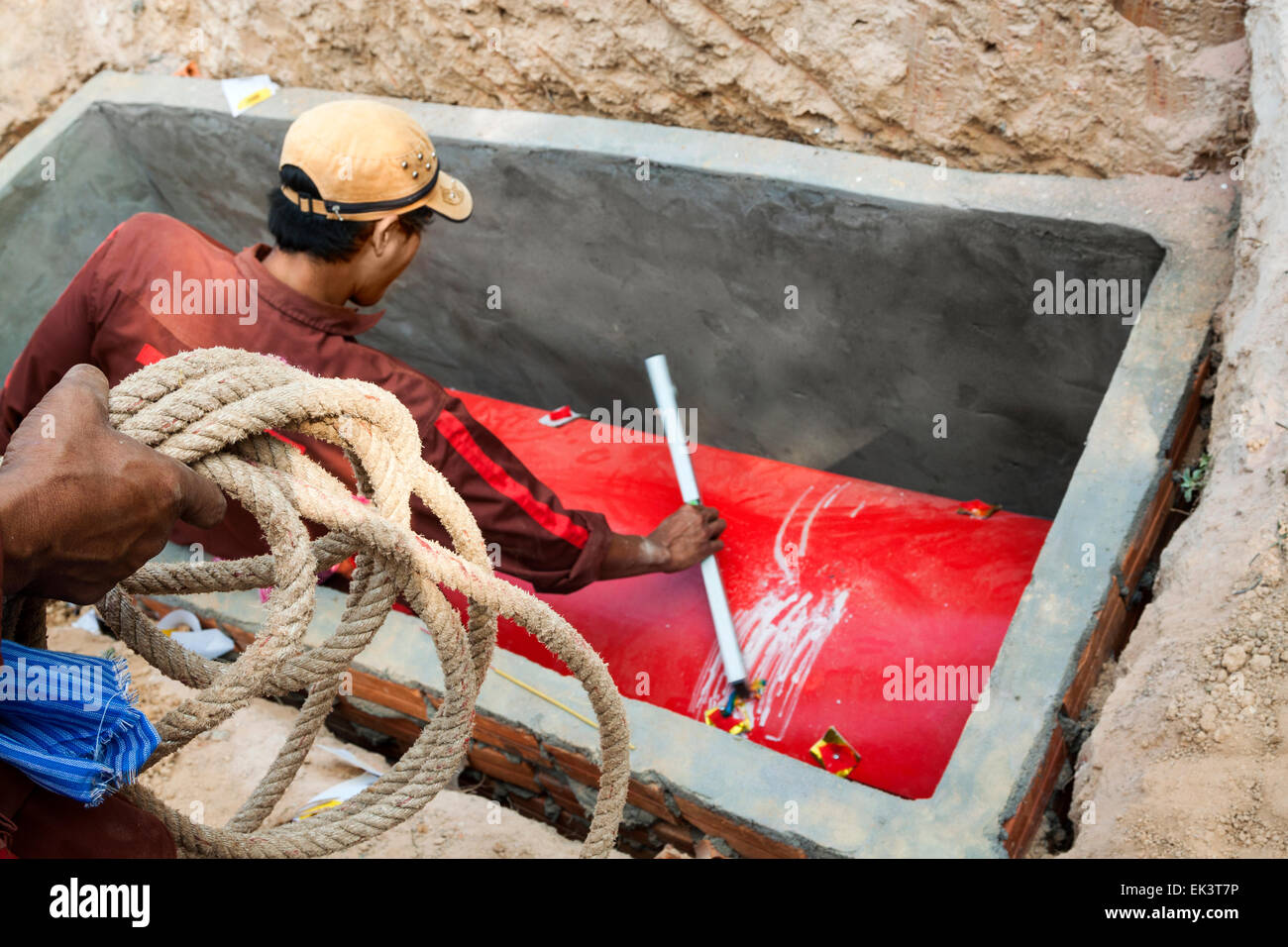 The religious rituals of Chinese funeral in Cambodia, Asia Stock Photo ...