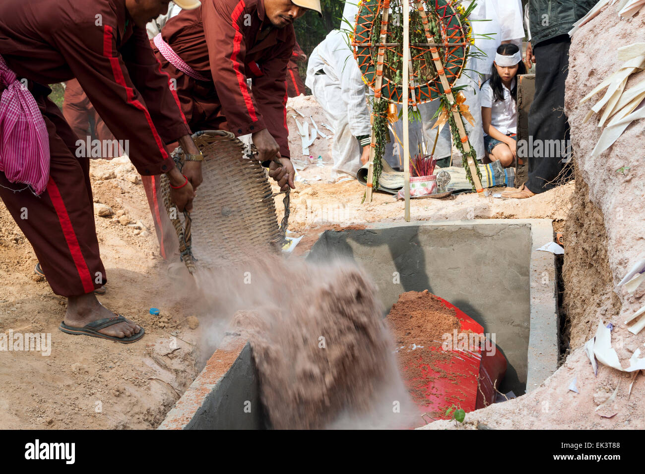The religious rituals of Chinese funeral in Cambodia, Asia Stock Photo ...