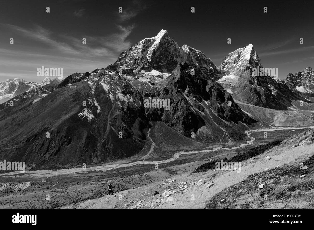 Taboche Peak mountain, Everest base camp trek, Sagarmatha National Park ...