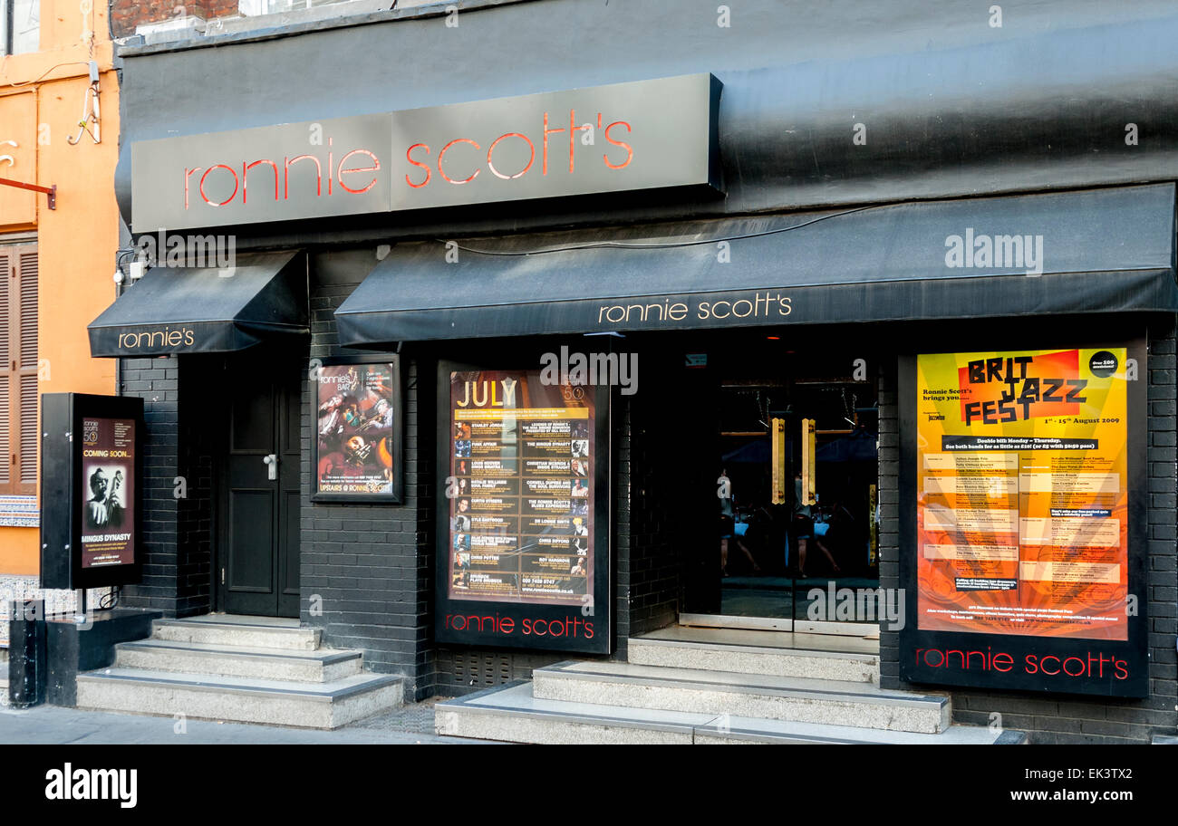 Ronnie Scott's Jazz Club, 47 Frith Street, Soho, London, Britain Stock ...